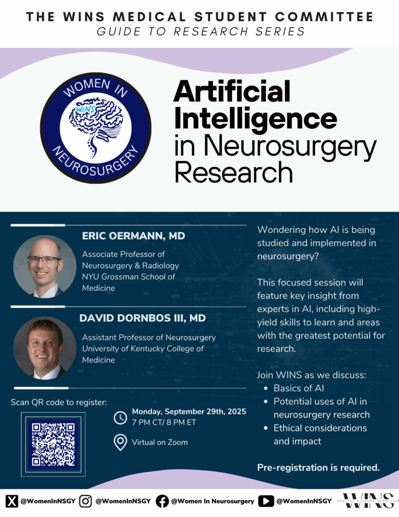 AI in neurosurgery – WINS – Women in Neurosurgery